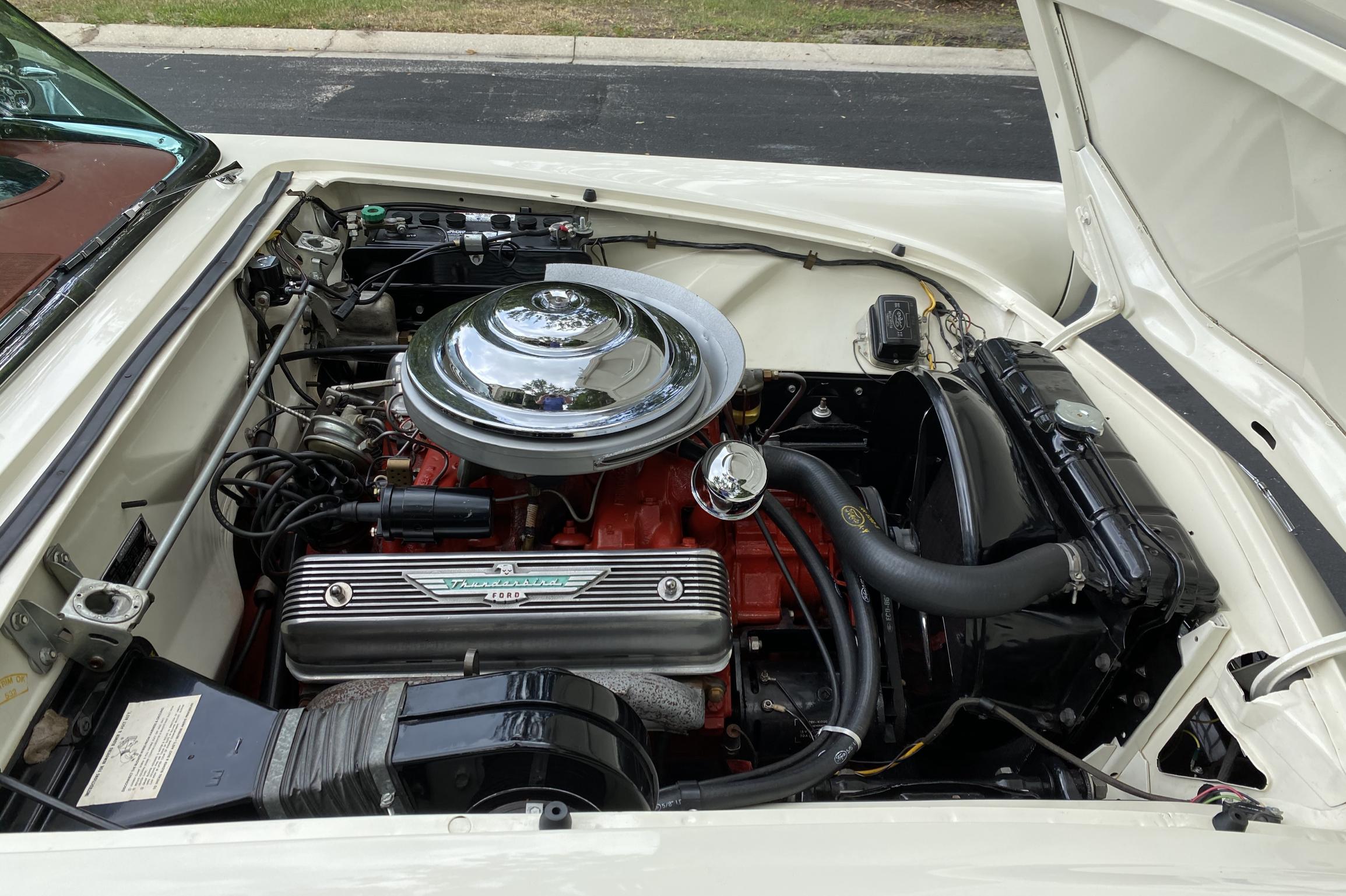 1956 Ford Thunderbird Engine Bay | Ford Thunderbird forum club group ...