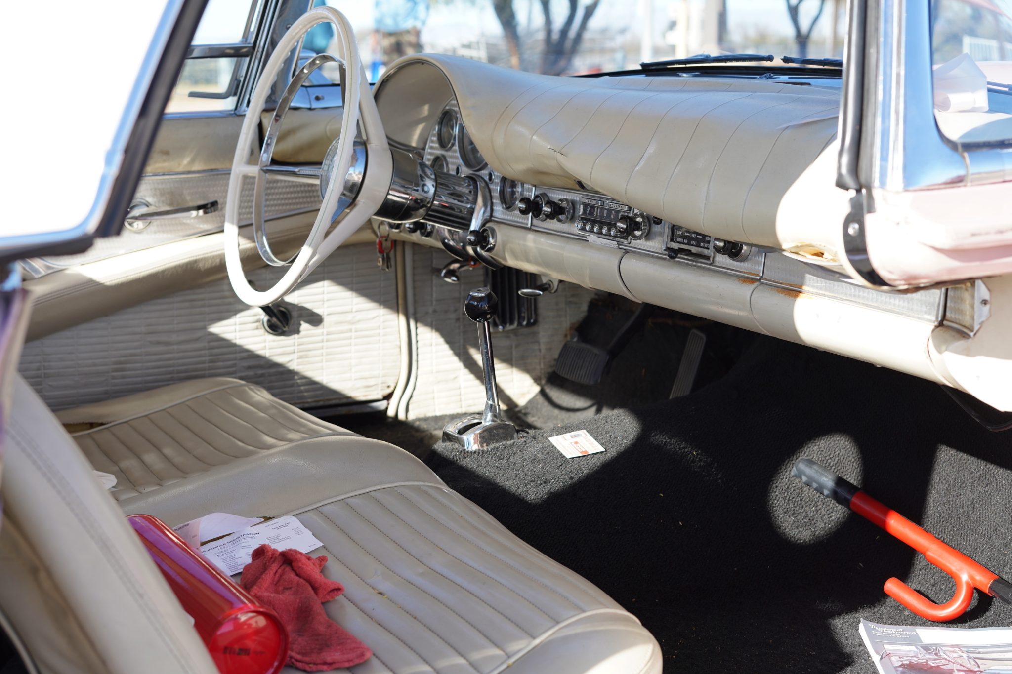 1957 Ford Thunderbird Dusk Rose Interior | Ford Thunderbird club group ...